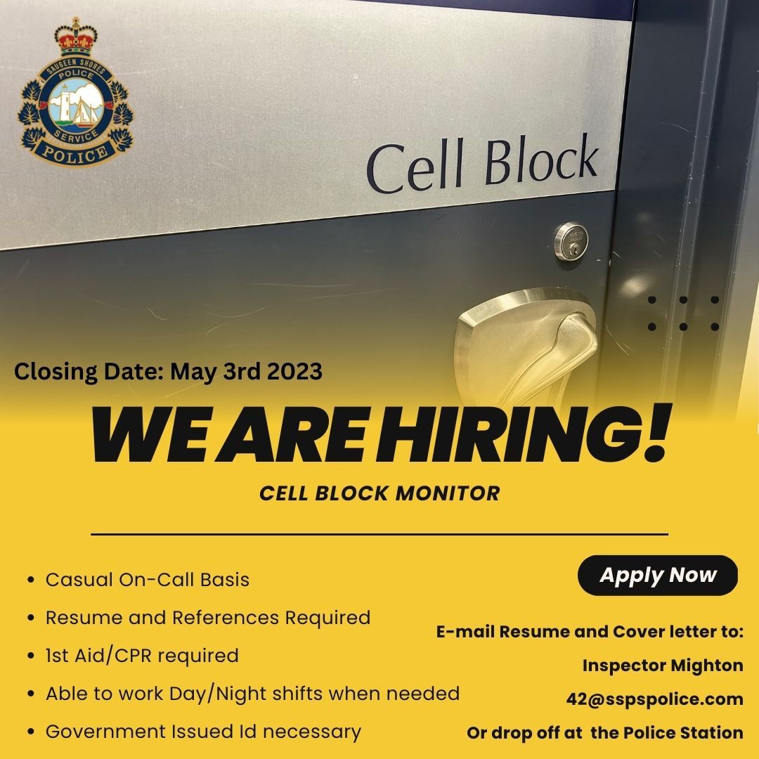 HIRING - CELL BLOCK MONITOR